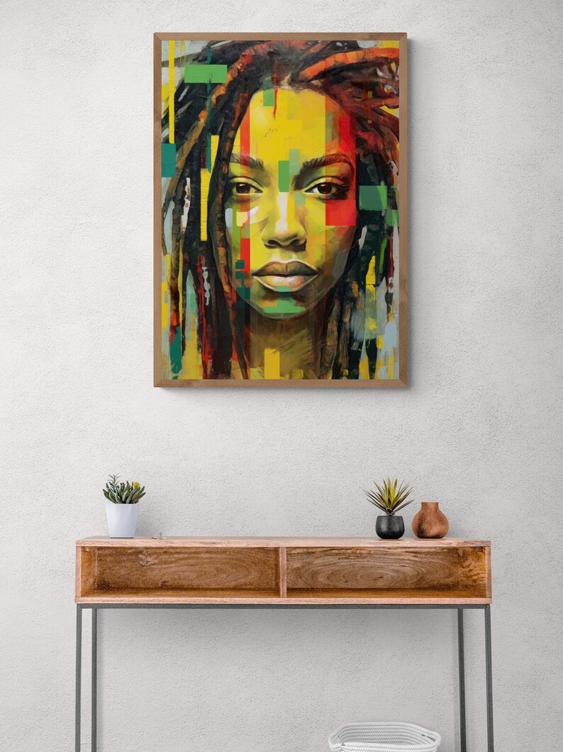 Jamaican Rasta Girl Poster Printable Wall Art, Instant Download ...