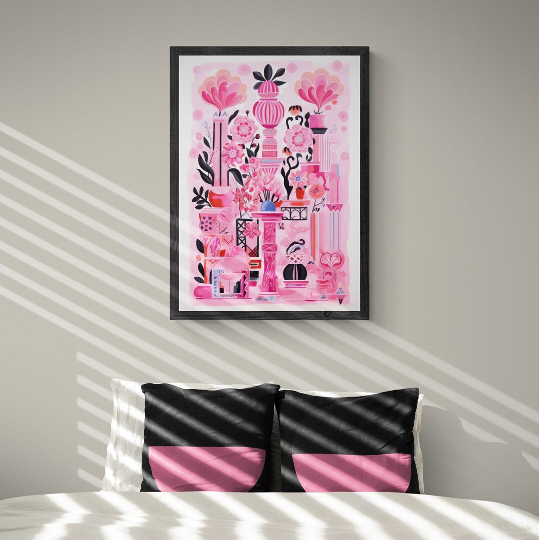 Preppy Boho Print, Maximalist Decor, Instant Download, Printable Wall ...