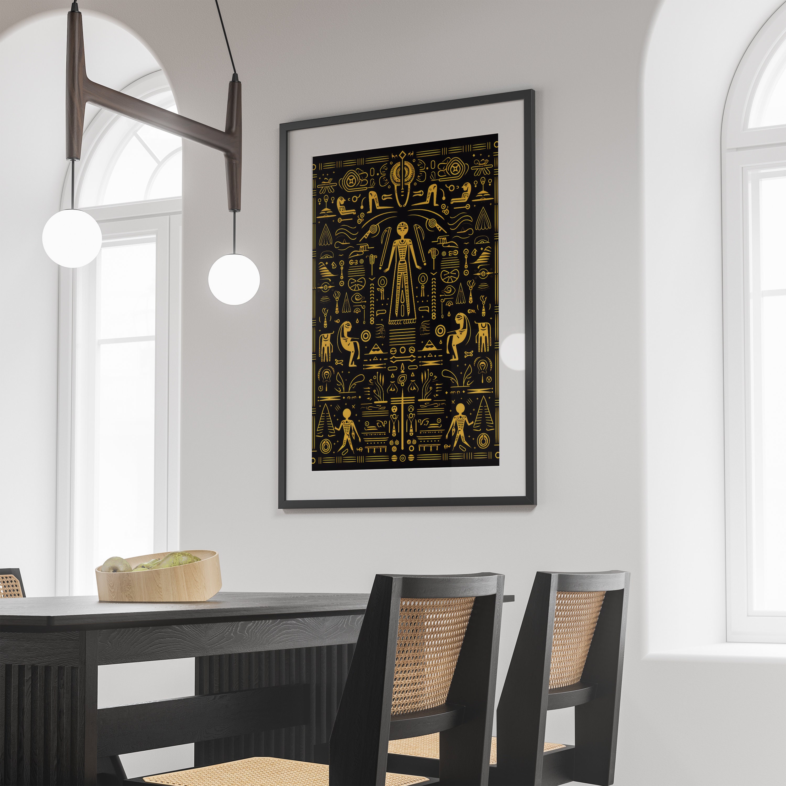 Enigmatic Hieroglyphs Print, Instant Download, Printable Wall Art ...