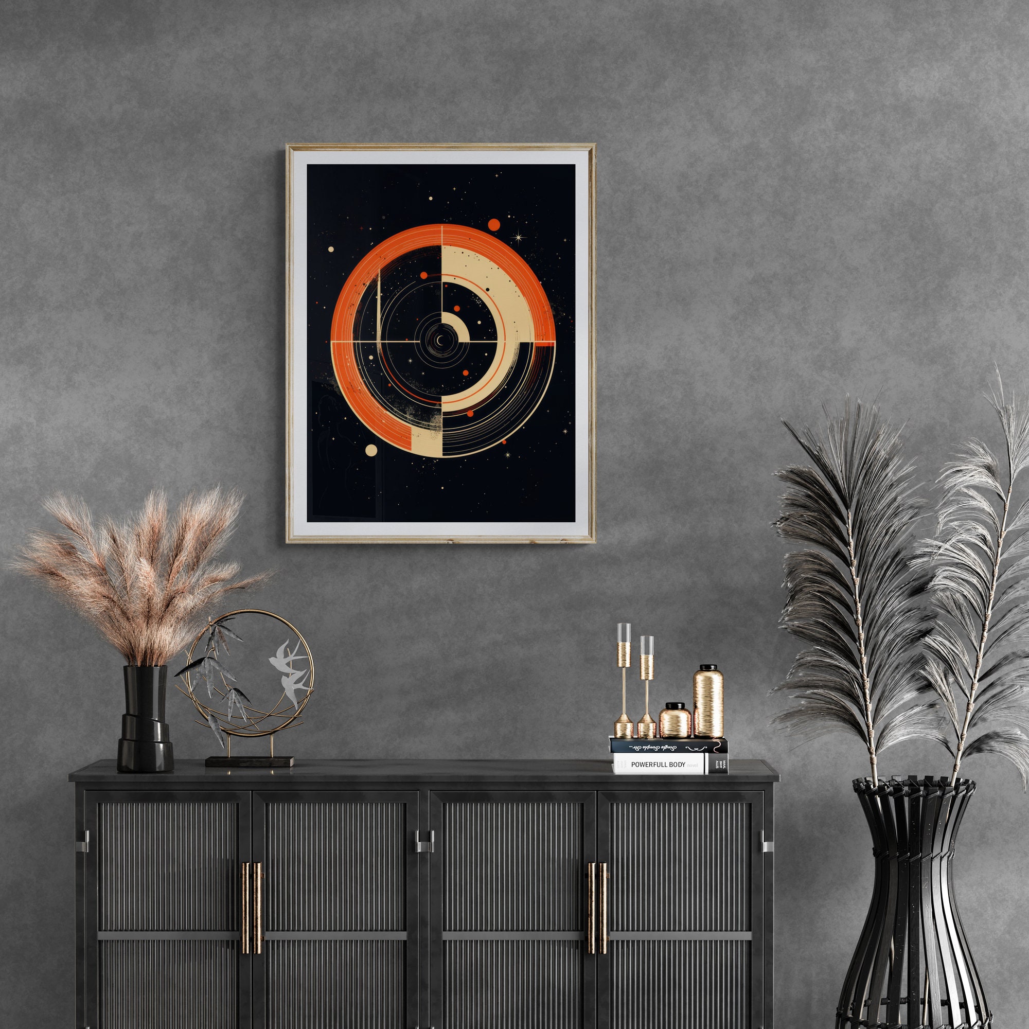 Abstract Solar System Map Print, Instant Download Printable Wall Art ...