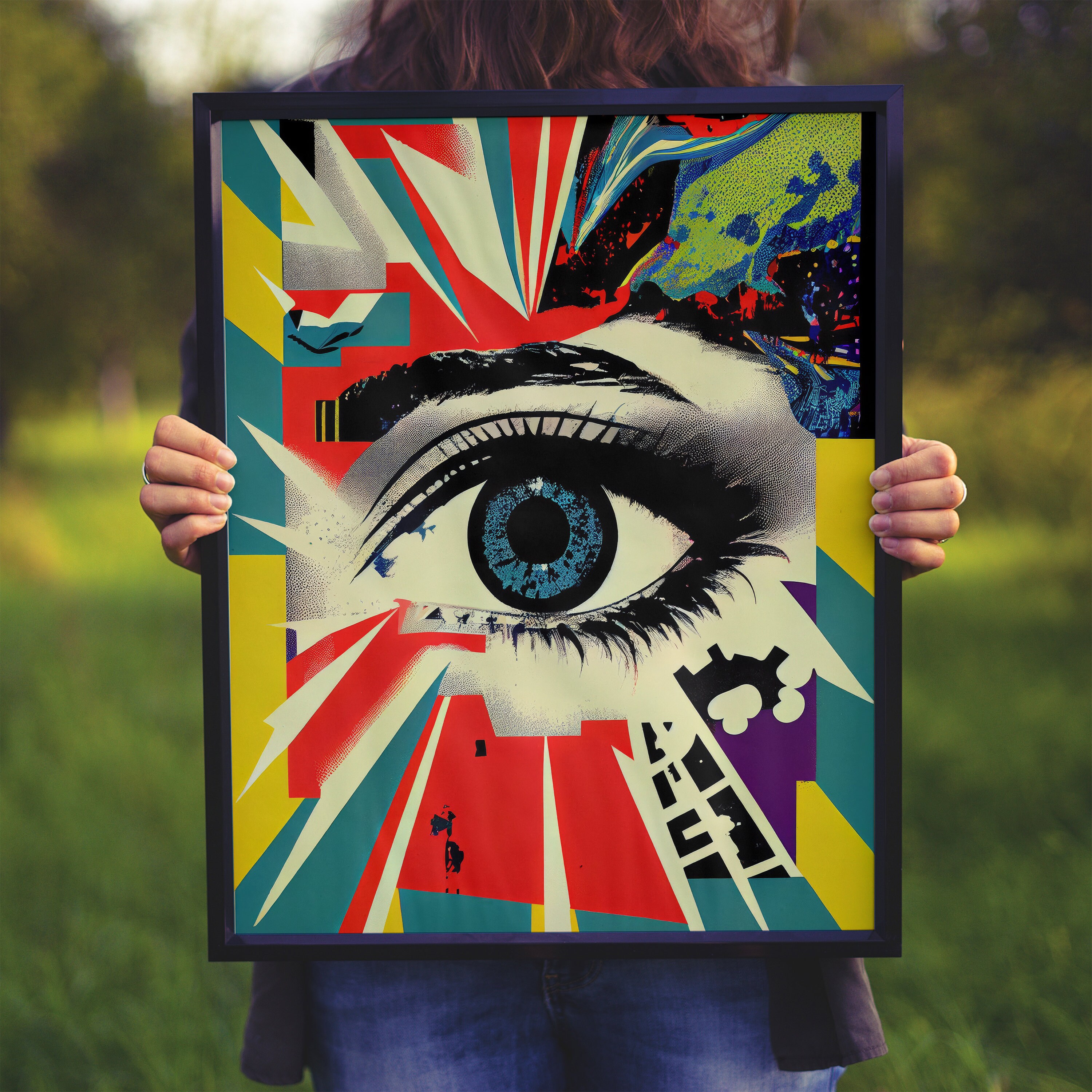 Blue Eyes Abstract Pop Art Print, Eye Poster, Printable Wall Art ...