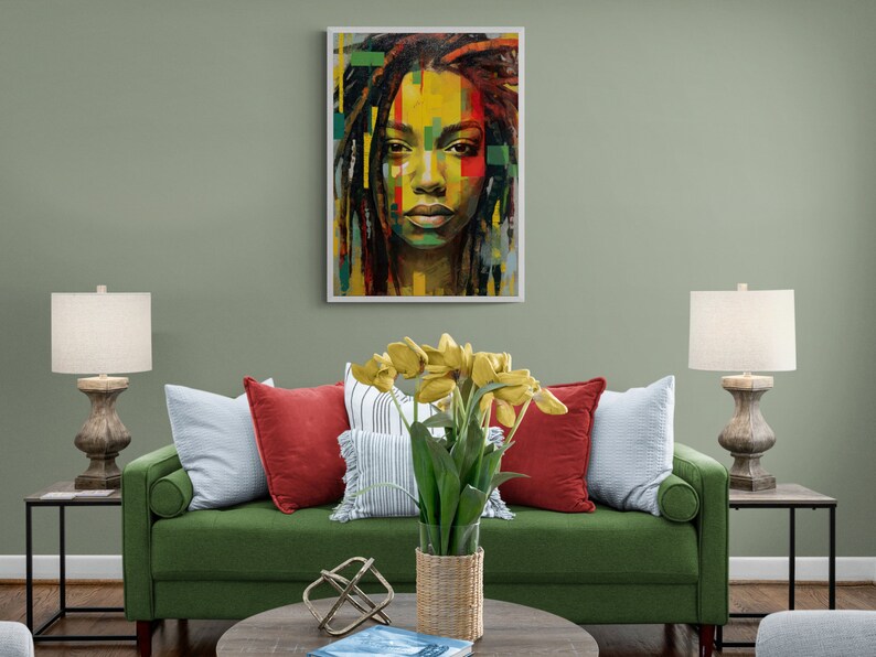 Jamaican Rasta Girl Poster Printable Wall Art, Instant Download ...