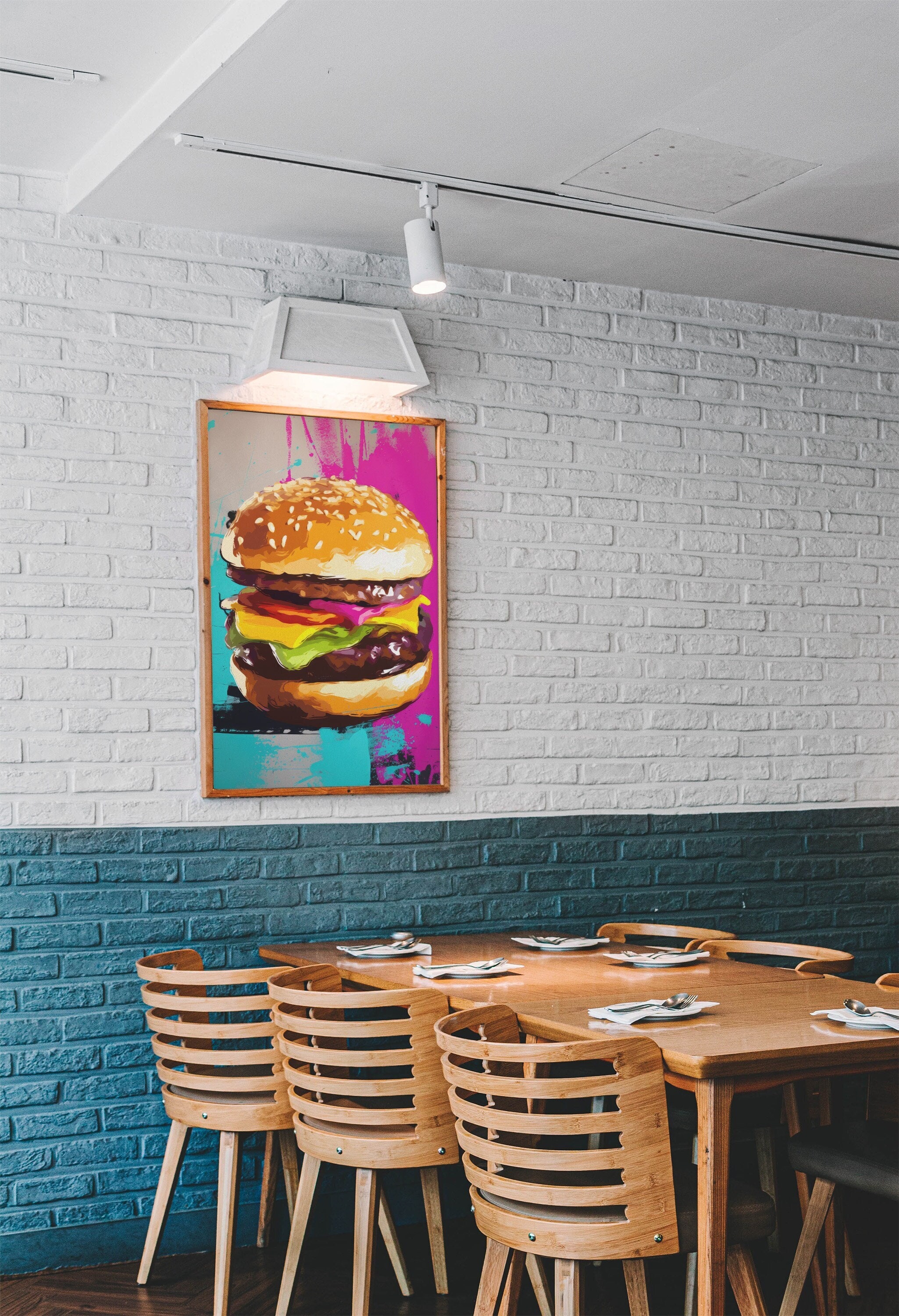 Burger Pop Culture Wall Art, Printable Wall Art Instant Download ...