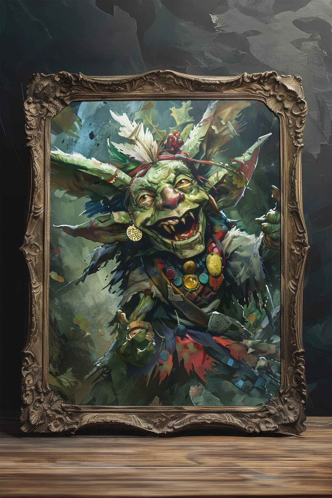 Dark Fantasy Goblin Poster, Printable Wall Art Digital Download ...
