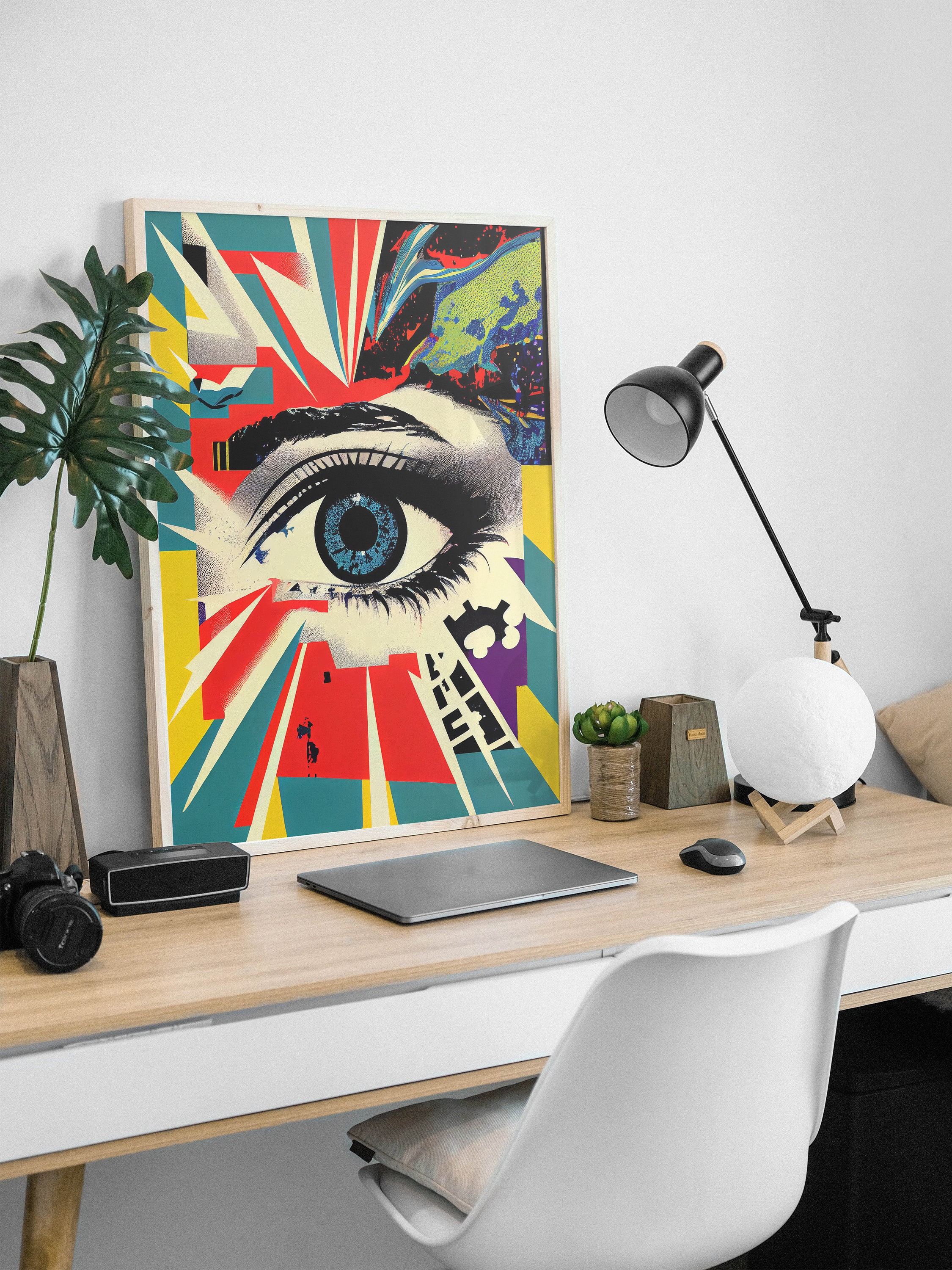 Blue Eyes Abstract Pop Art Print, Eye Poster, Printable Wall Art ...