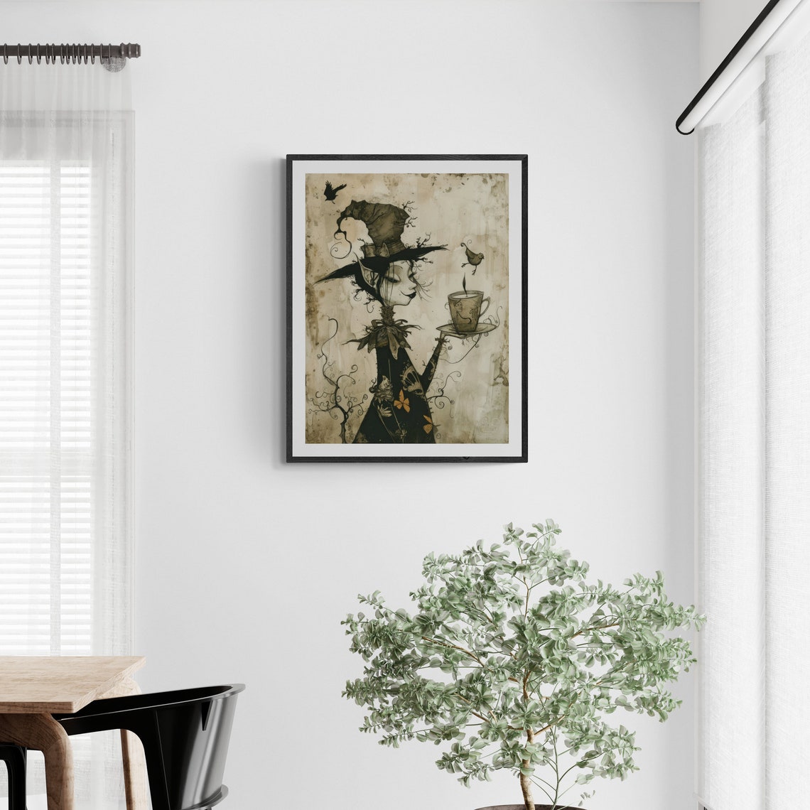 Fairy Witch Poster, Printable Wall Art Instant Download, Moody ...