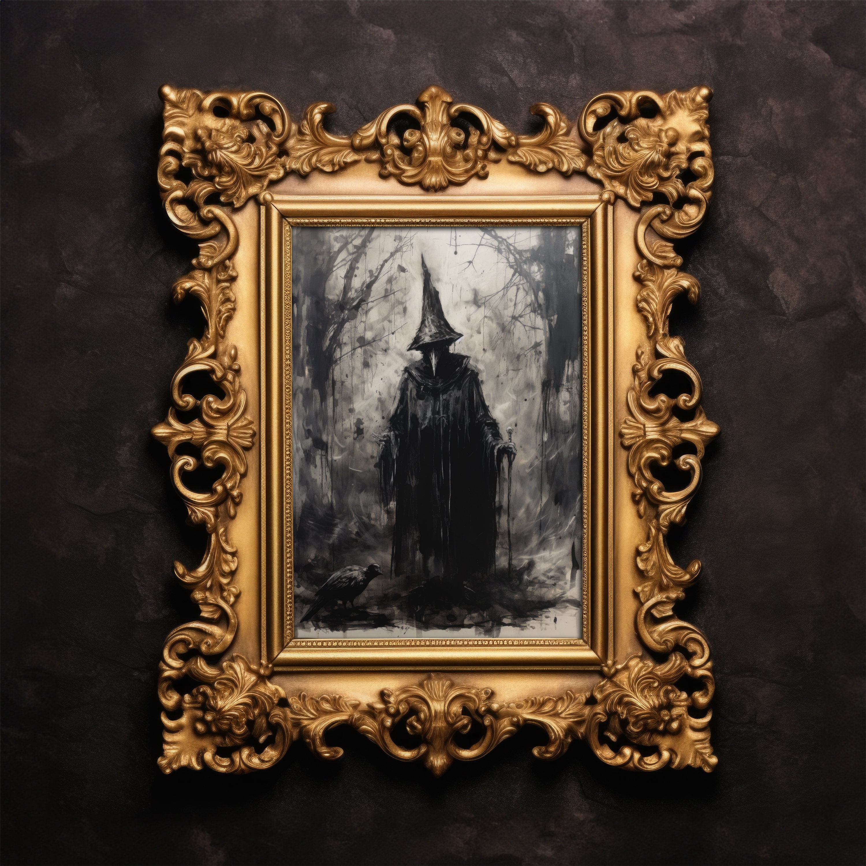 Dark Magician Painting, Printable Wall Art, Instant Download, Dark ...