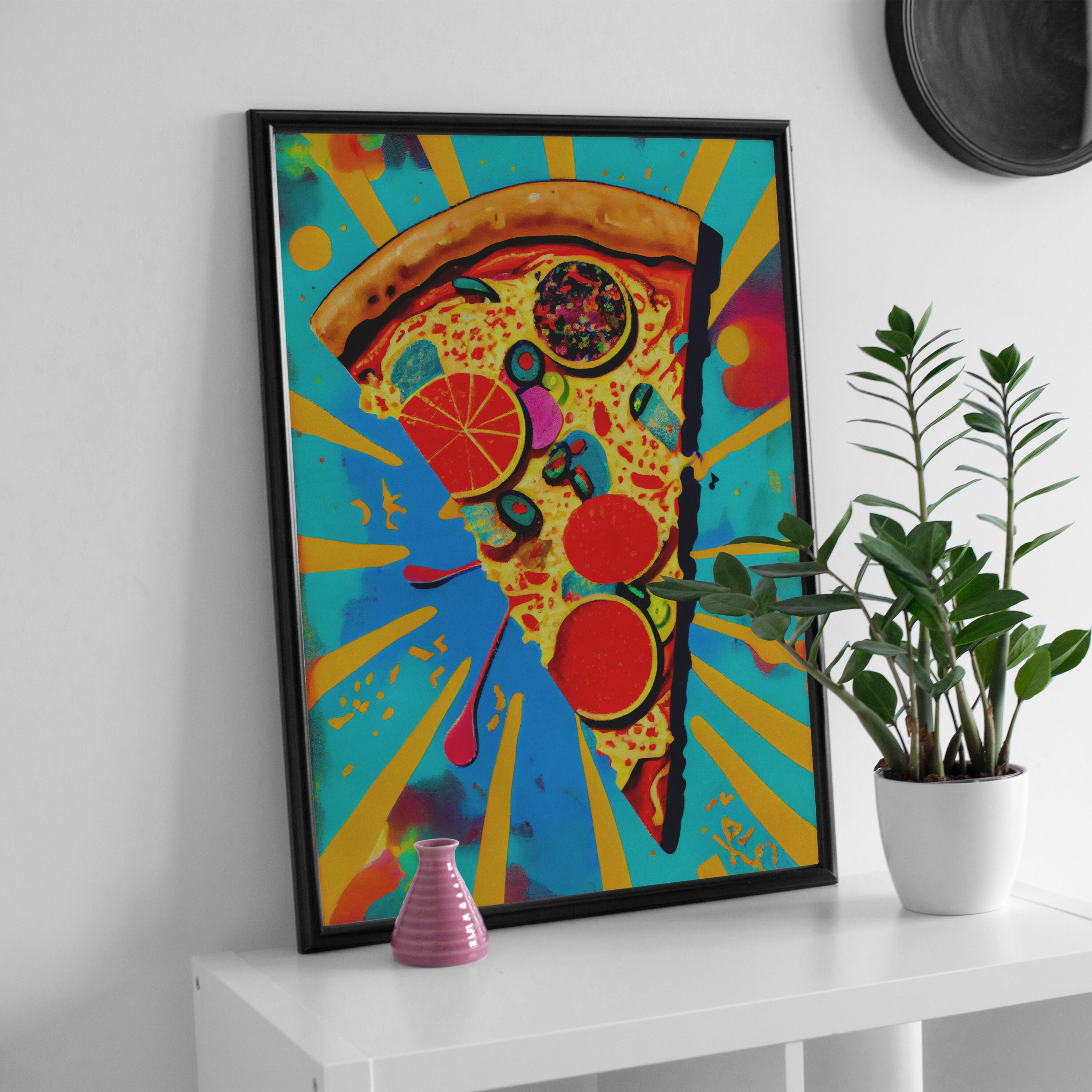 Pizza Print | Digital Instant Download | Printable Wall Art | Abstract ...