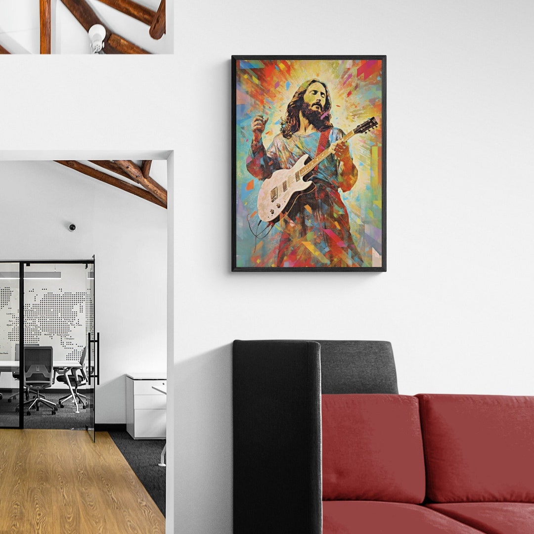 Rock Star Jesus Pop Art Poster Printable Wall Art Instant Download ...