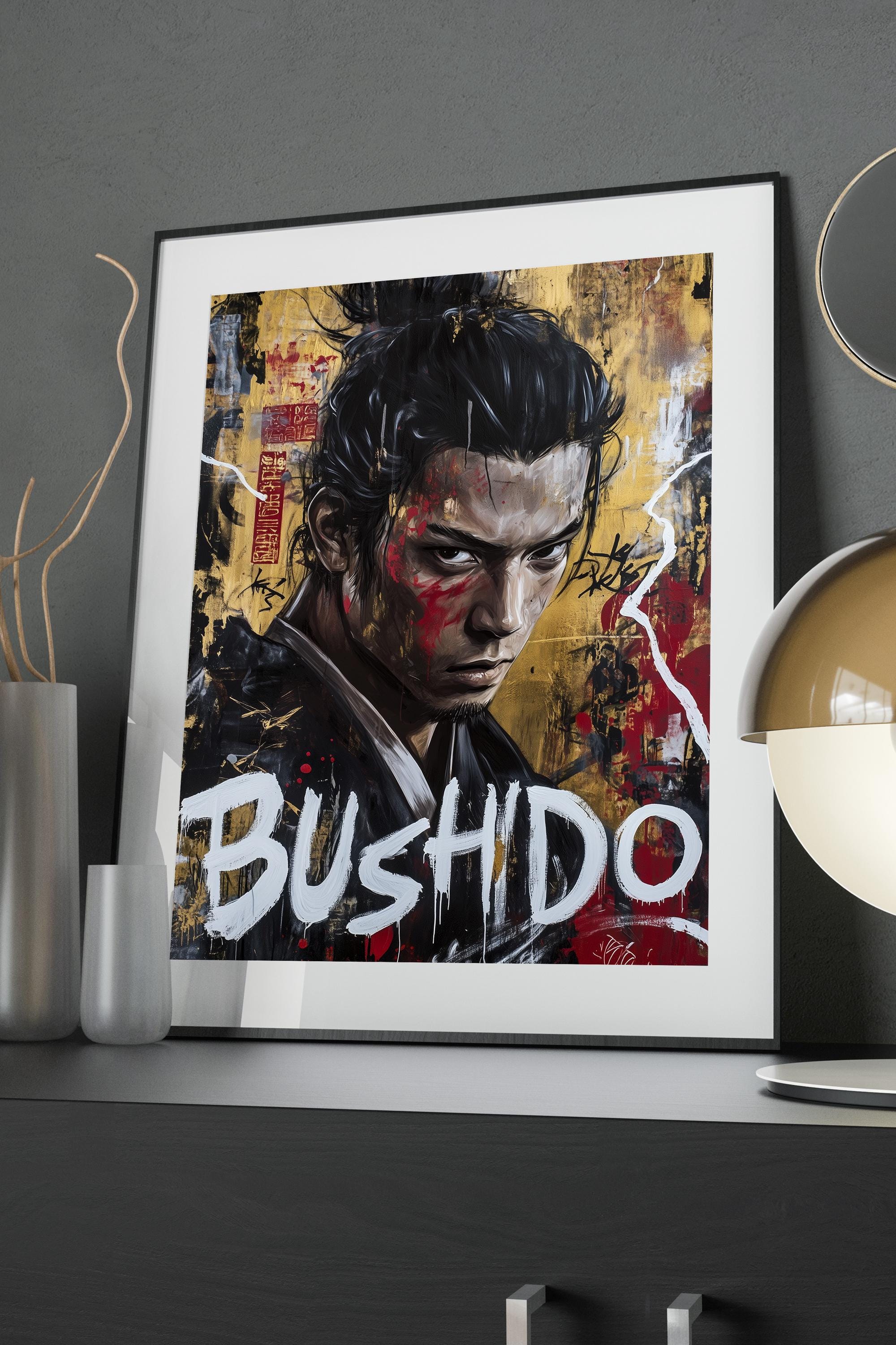 Bushido Code Pop Art Poster Print, Digital Download Printable Wall Art ...