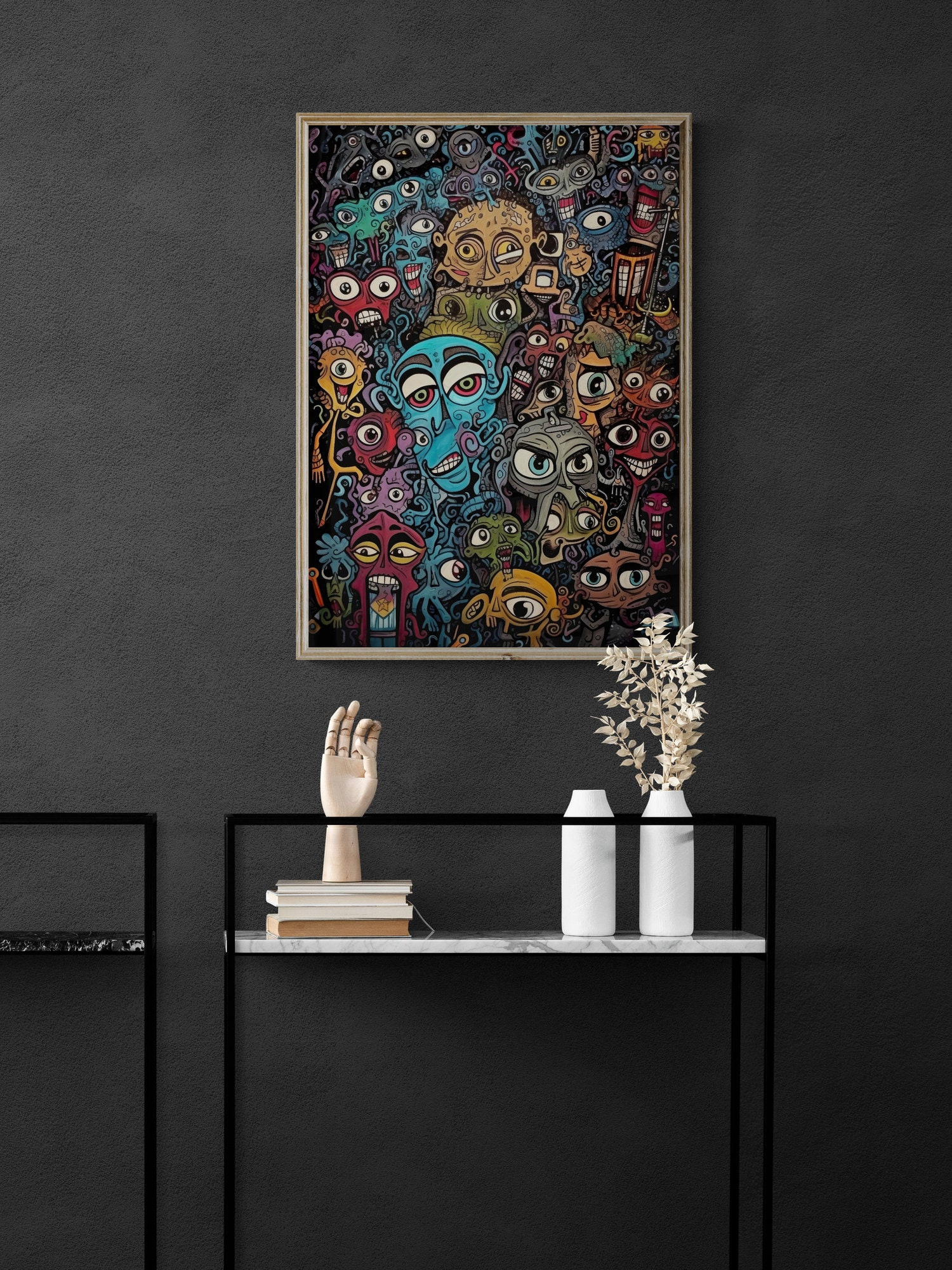 Trippy Art Print Digital Download Psychedelic Painting - Etsy