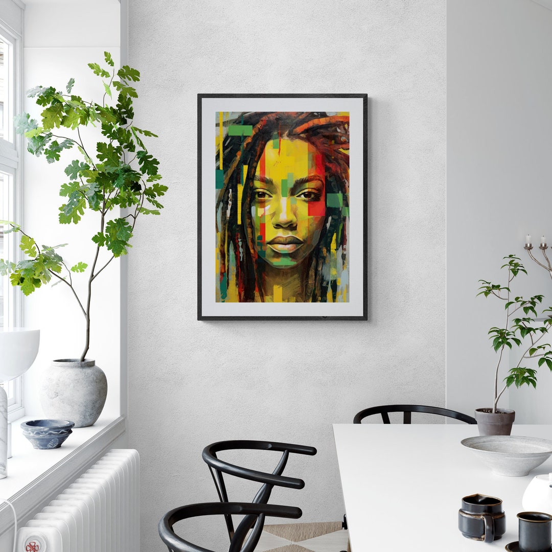 Jamaican Rasta Girl Poster Printable Wall Art Instant - Etsy