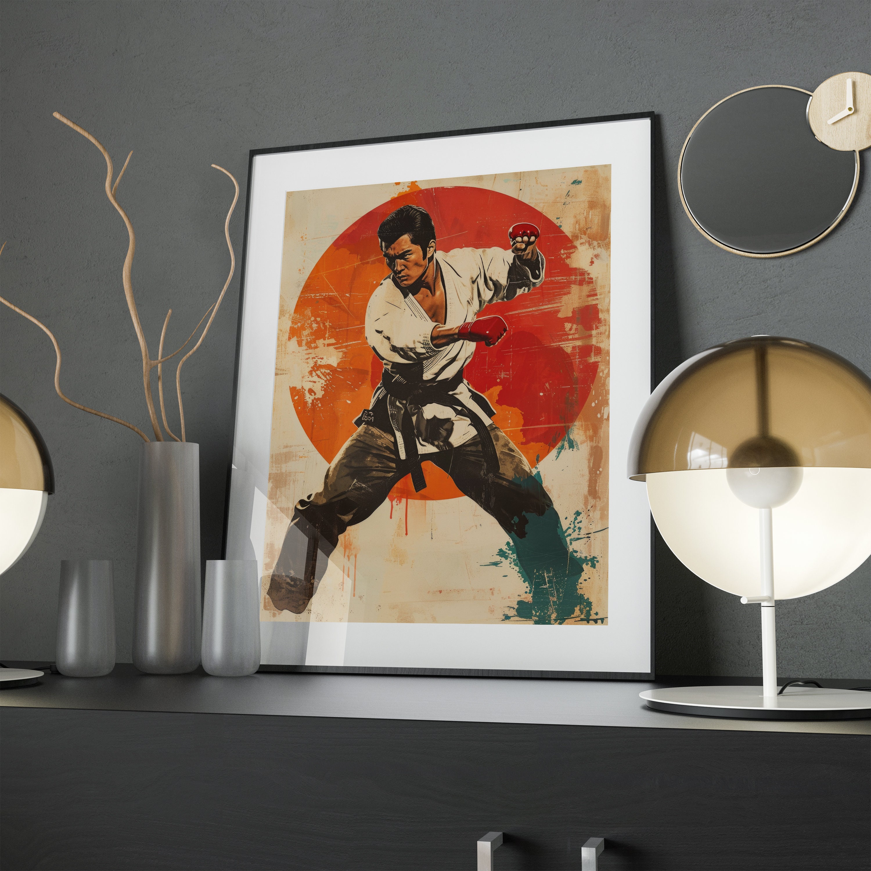 Retro Karate Poster Printable Wall Art Instant Download, Vintage ...