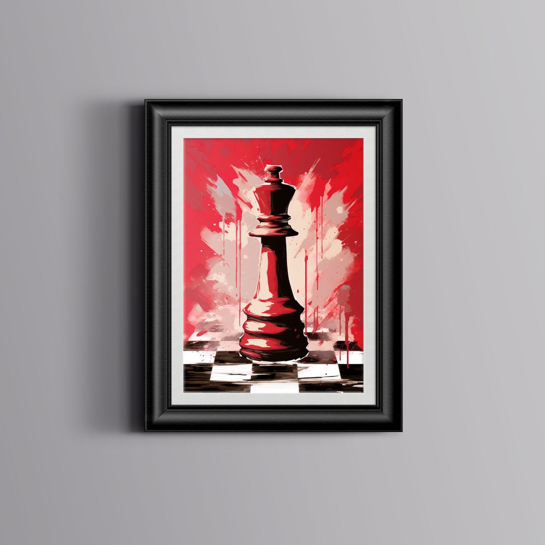 Abstract Chess Queen Pop Art Print Digital Download - Etsy
