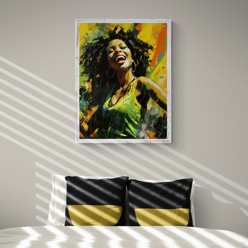 Jamaican Rasta Women Poster Printable Wall Art, Digital Download ...