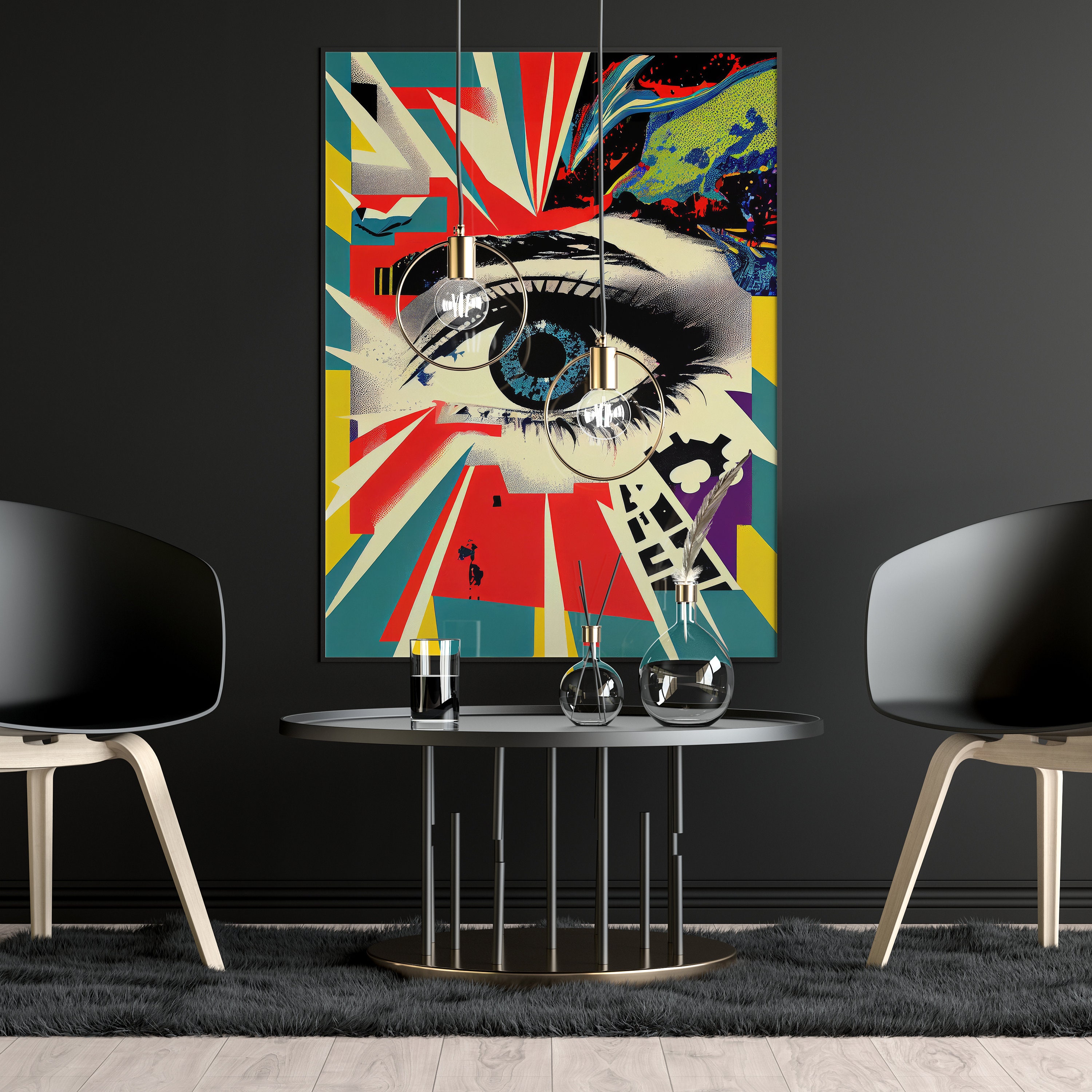 Blue Eyes Abstract Pop Art Print, Eye Poster, Printable Wall Art ...