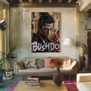 Bushido Code Pop Art Poster Print, Digital Download Printable Wall Art ...