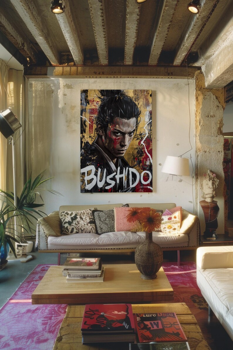 Bushido Code Pop Art Poster Print, Digital Download Printable Wall Art ...