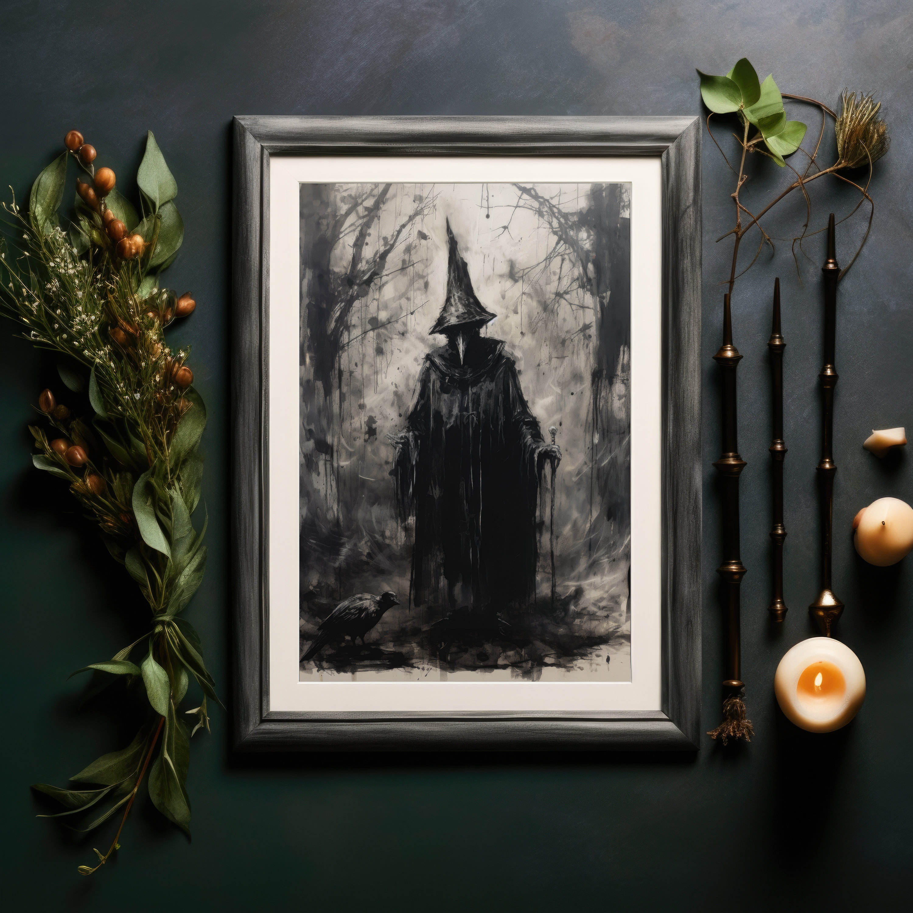 Dark Magician Painting, Printable Wall Art, Instant Download, Dark ...