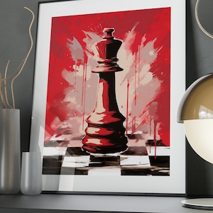Abstract Chess Queen Pop Art Print, Digital Download, Printable Wall ...