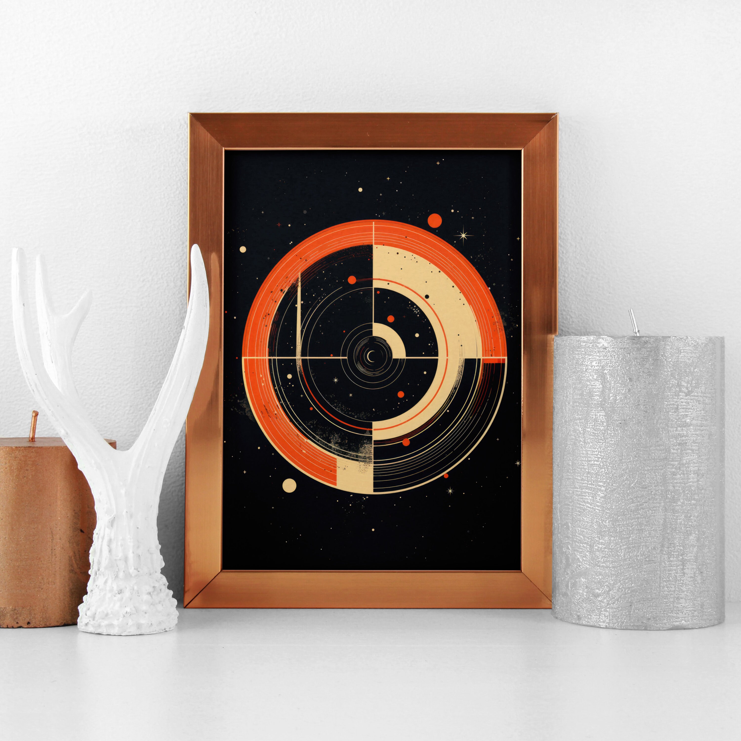 Abstract Solar System Map Print, Instant Download Printable Wall Art ...