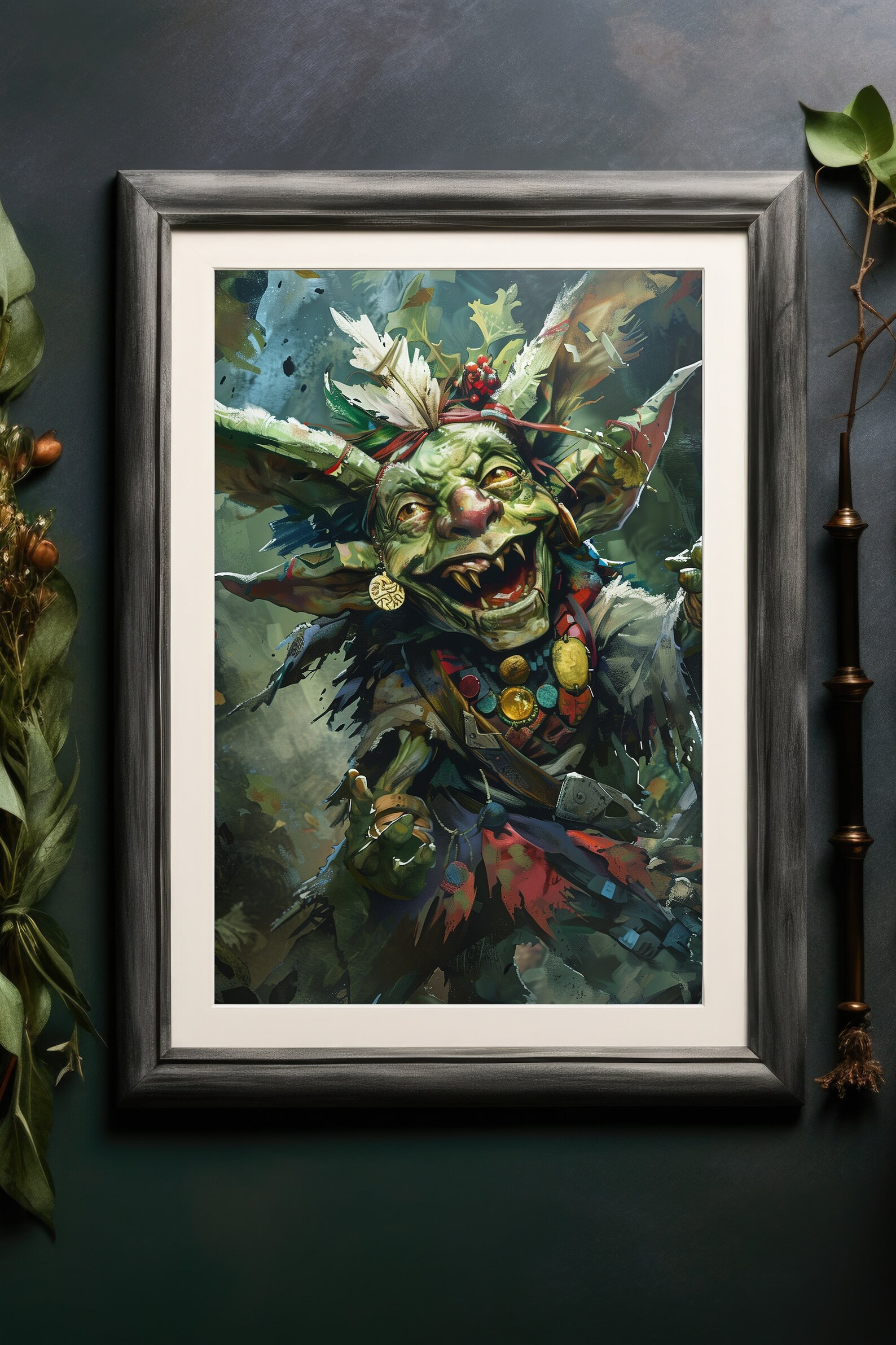 Dark Fantasy Goblin Poster, Printable Wall Art Digital Download ...