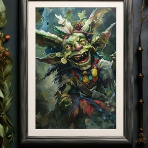 Dark Fantasy Goblin Poster, Printable Wall Art Digital Download ...