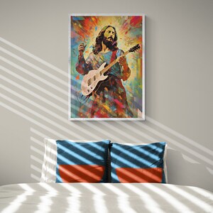 Rock Star Jesus Pop Art Poster Printable Wall Art Instant Download ...