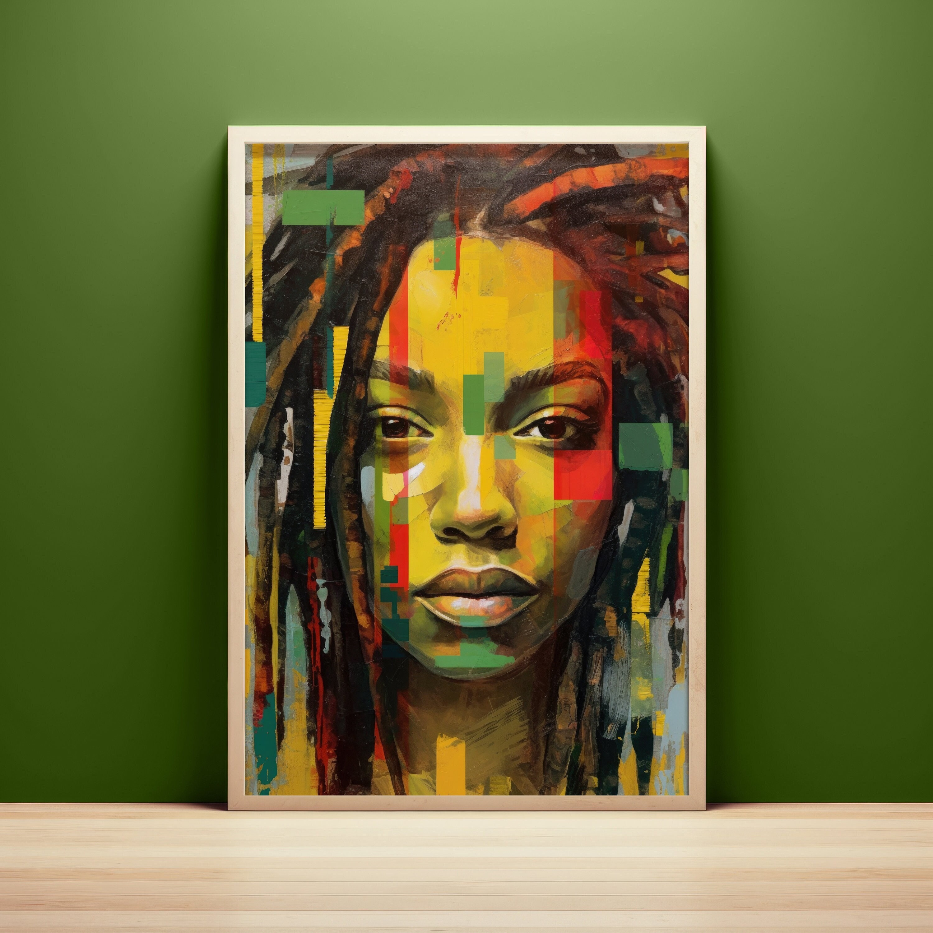 Jamaican Rasta Girl Poster Printable Wall Art, Instant Download ...