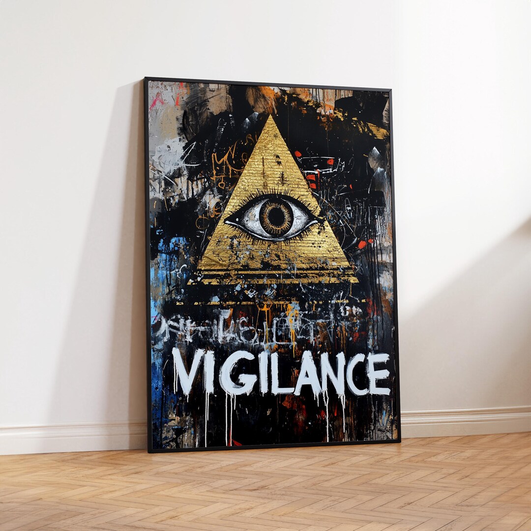 Vigilance: Eye of Prividence Pop Art Poster, Printable Wall Art ...
