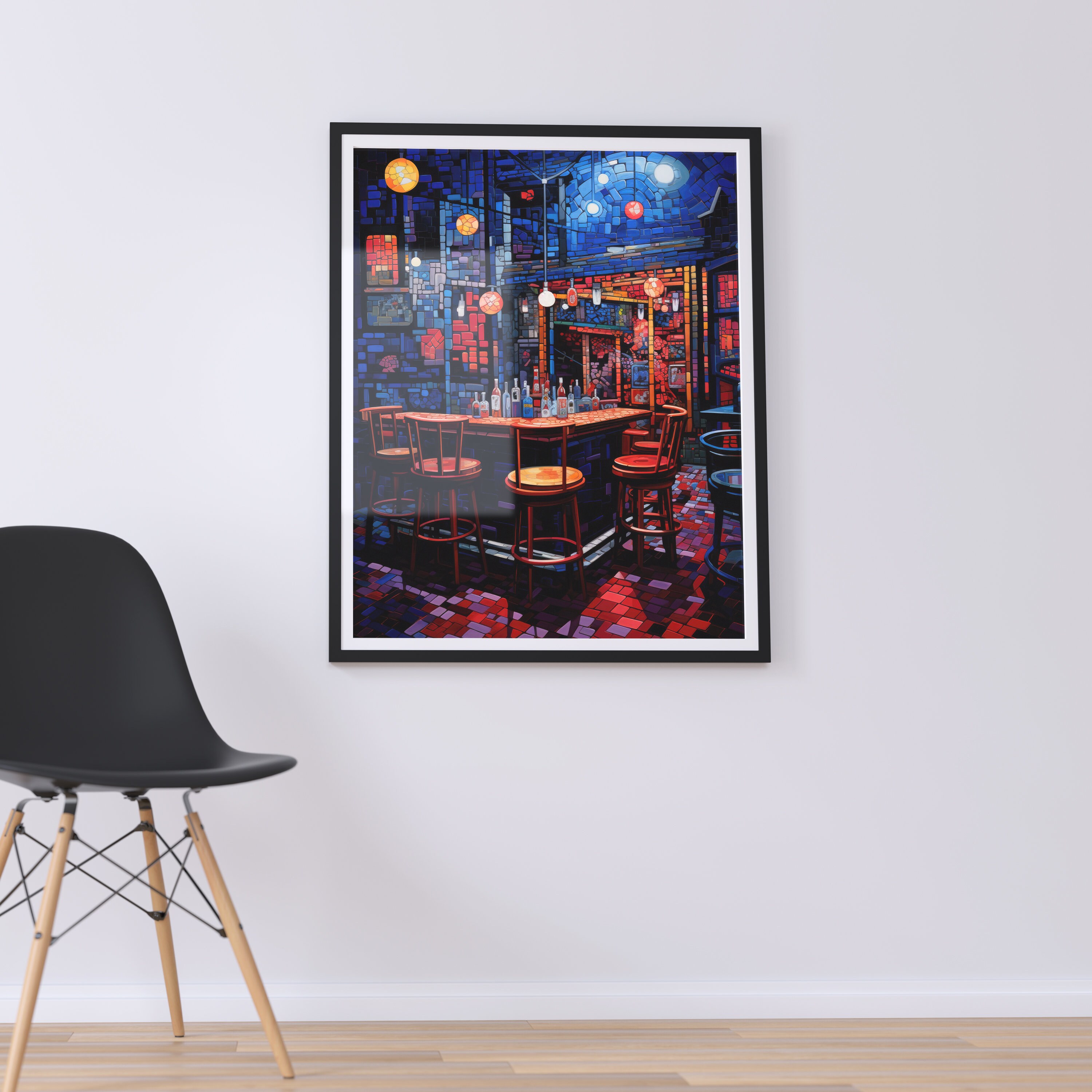 Vibrant Surreal Saloon Scene Printable Wall Art, Digital Download ...