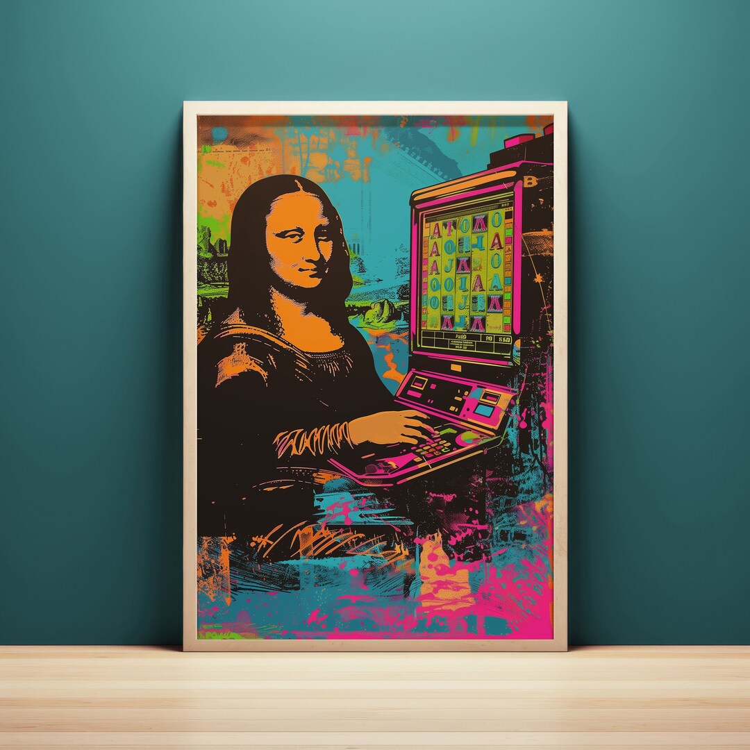 Mona Lisa Satire Pop Art Poster, Printable Wall Art, Instant Download ...