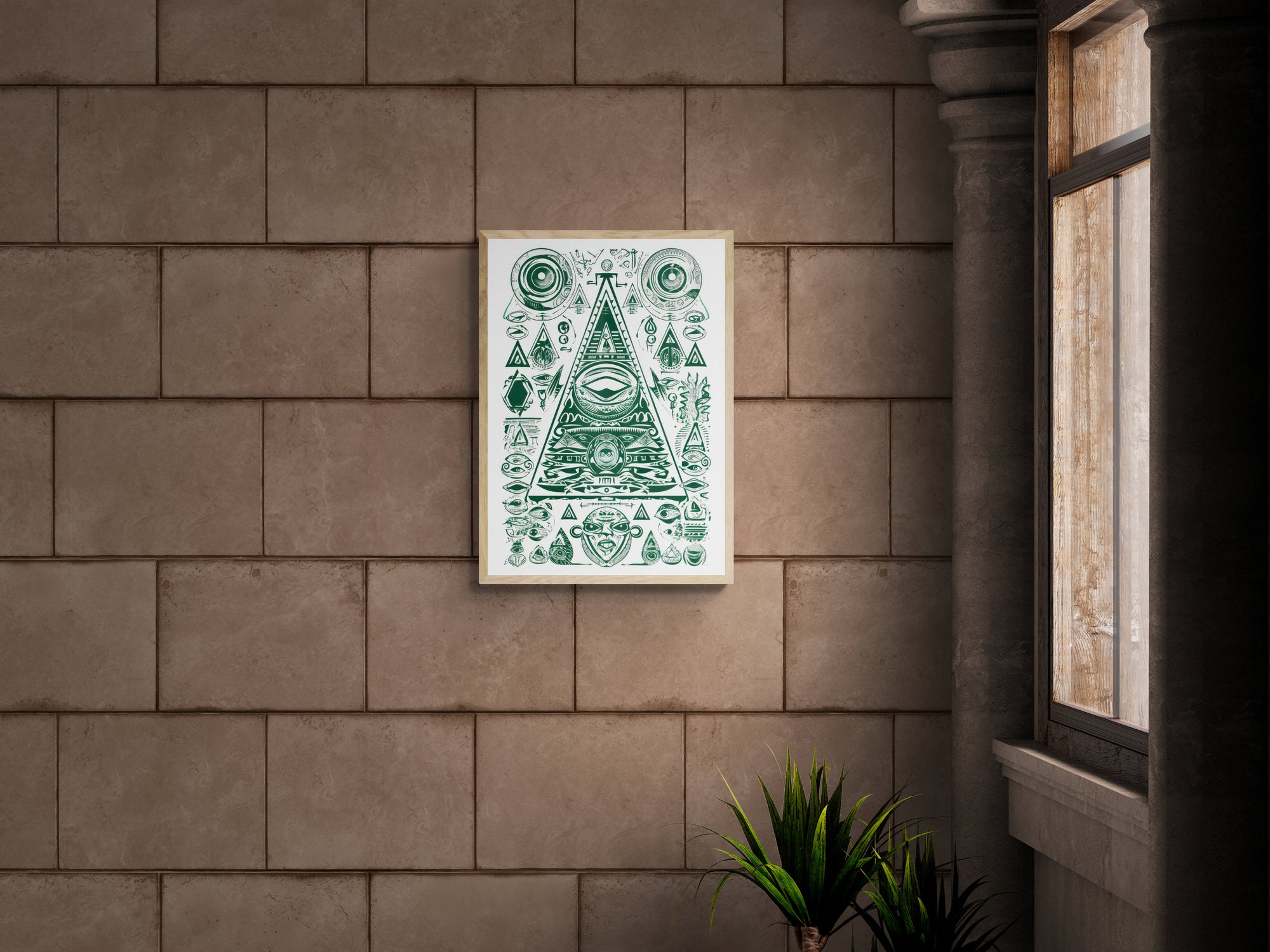 Ancient Aliens Hieroglyphics | Jade Green Wall Art | Printable Wall Art ...