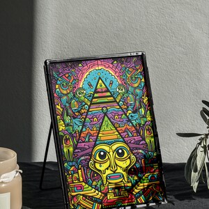 Trippy Ancient Alien Artwork Printable Wall Art Instant Download ...