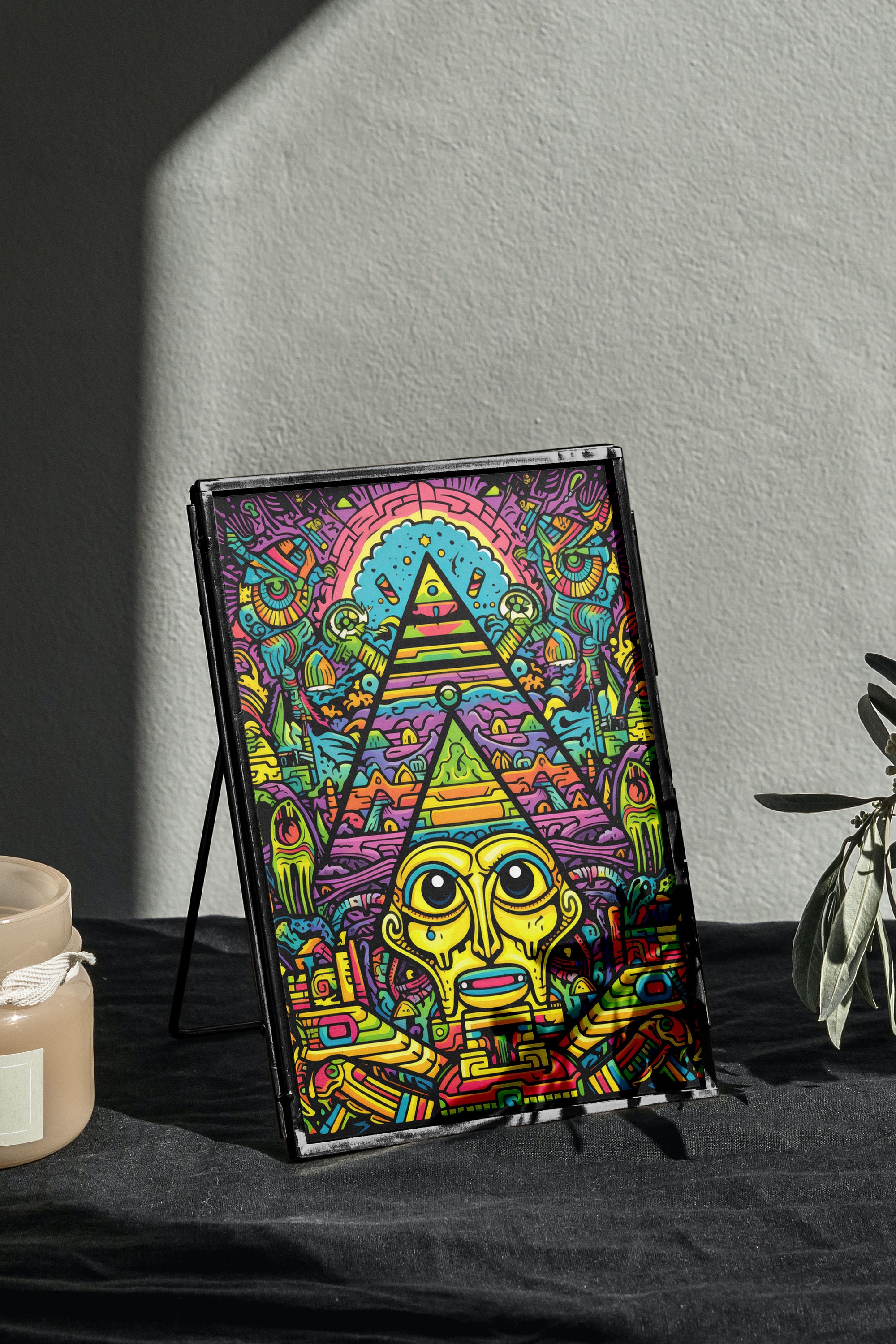 Trippy Ancient Alien Artwork Printable Wall Art Instant Download ...