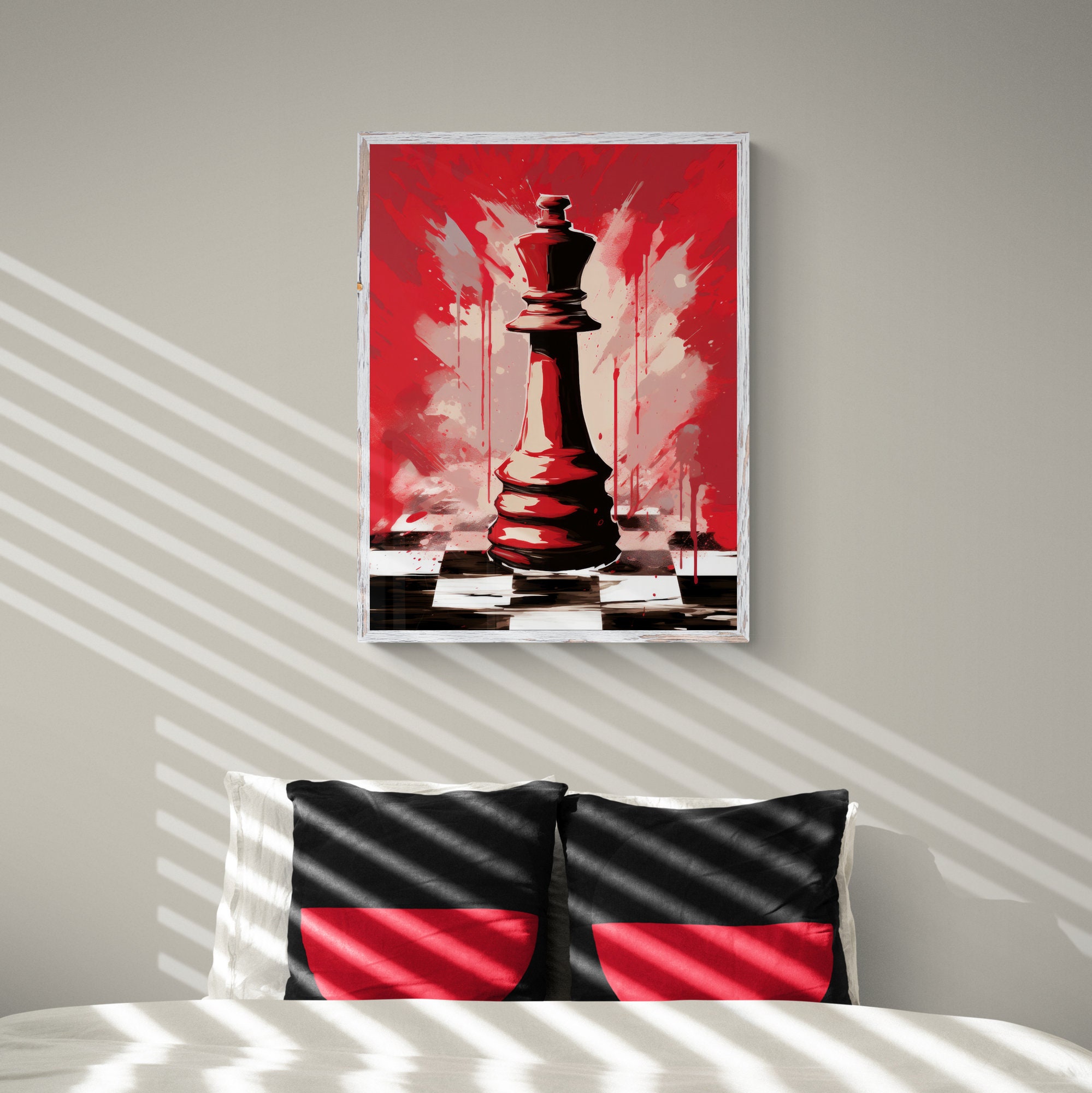 Abstract Chess Queen Pop Art Print, Digital Download, Printable Wall ...