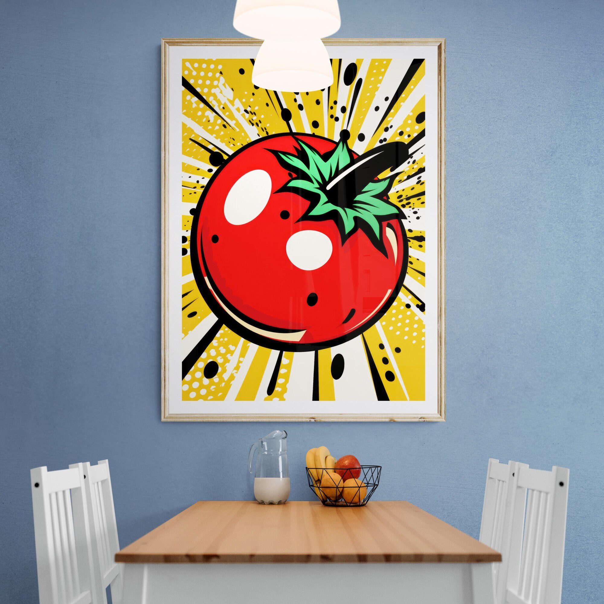 Abstract Pop Art Food Poster, Printable Wall Art, Instant Download ...