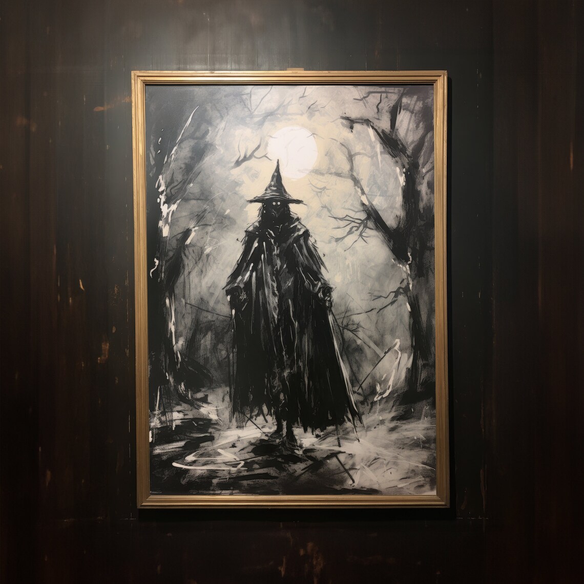 Midnight Shadow Wraith, Printable Wall Art, Digital Download, Fantasy ...