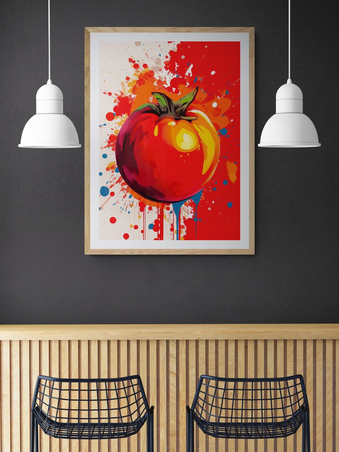 Modern Pop Art Tomato Poster Printable Wall Art Instant - Etsy