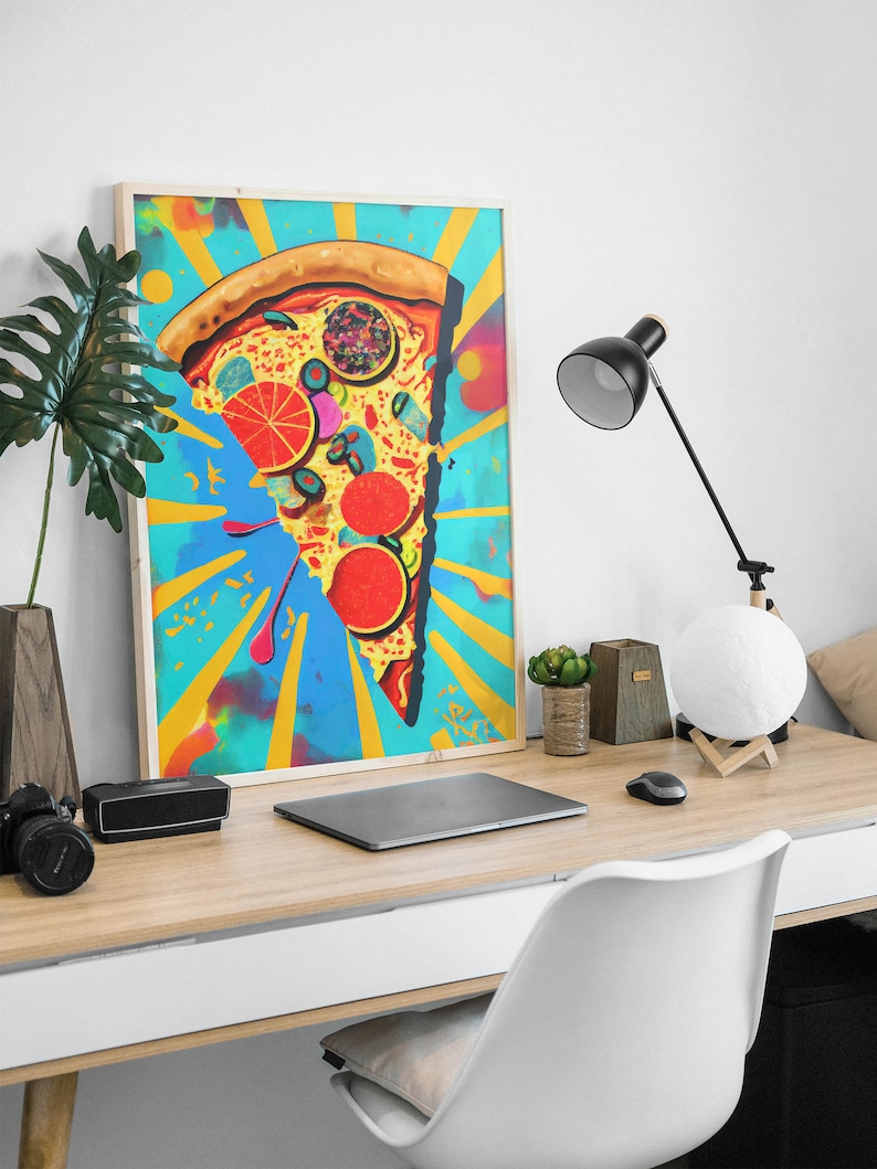 Pizza Print Digital Instant Download Printable Wall Art Abstract Pop ...