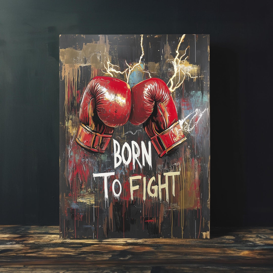 Born to Fight: Retro Boxing Poster, Digital Download, Printable Wall ...