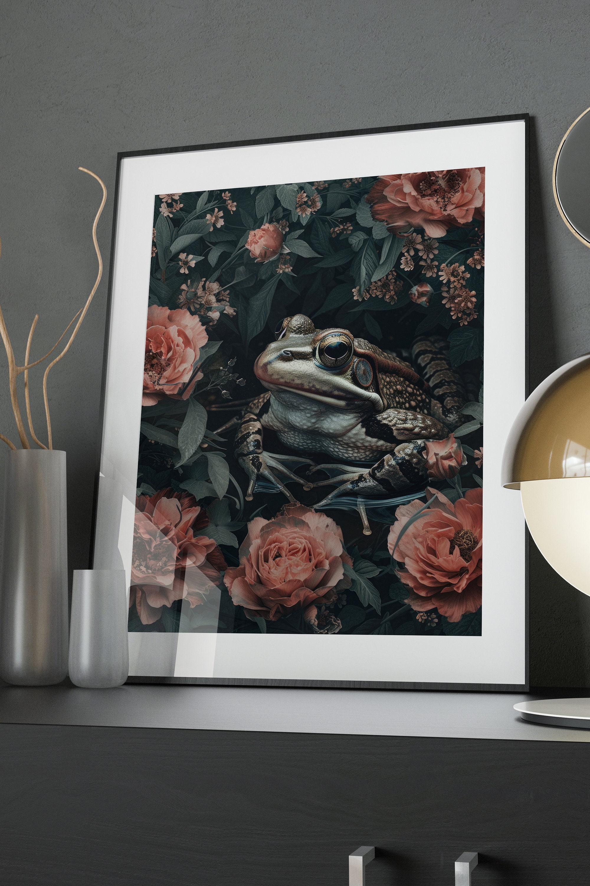 Forest Frog, Printable Wall Art, Instant Download, Preppy Cottagecore ...