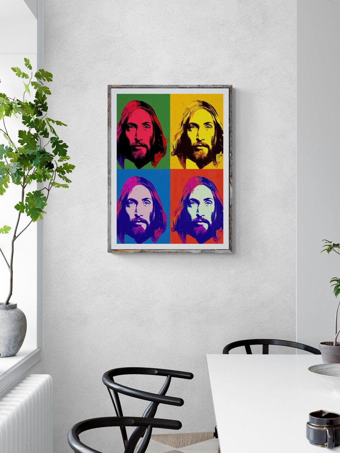 Pop Art Jesus Christ Portrait Printable Wall Art Instant Download Pop ...