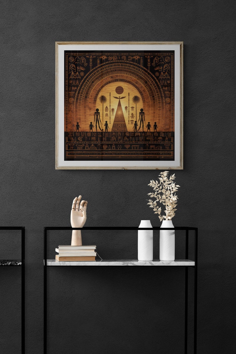 Square Ancient Egyptian Hieroglyphics Print, Instant Download ...
