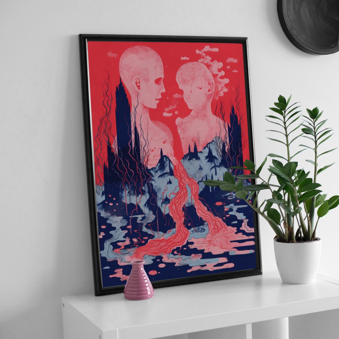 Surreal Modern Art Print, Digital Download, Trendy Printable Wall Art ...