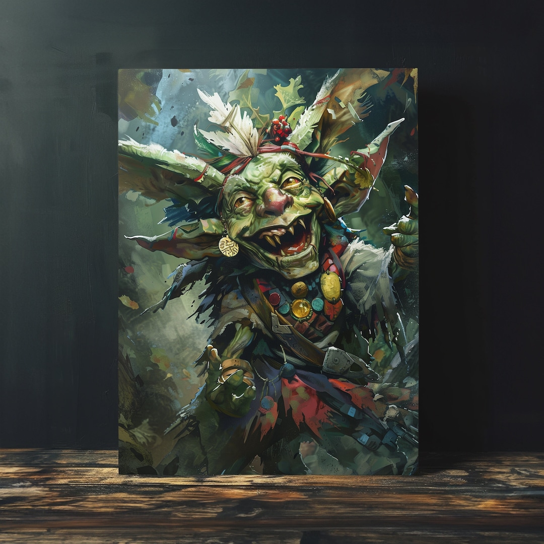 Dark Fantasy Goblin Poster, Printable Wall Art Digital Download ...