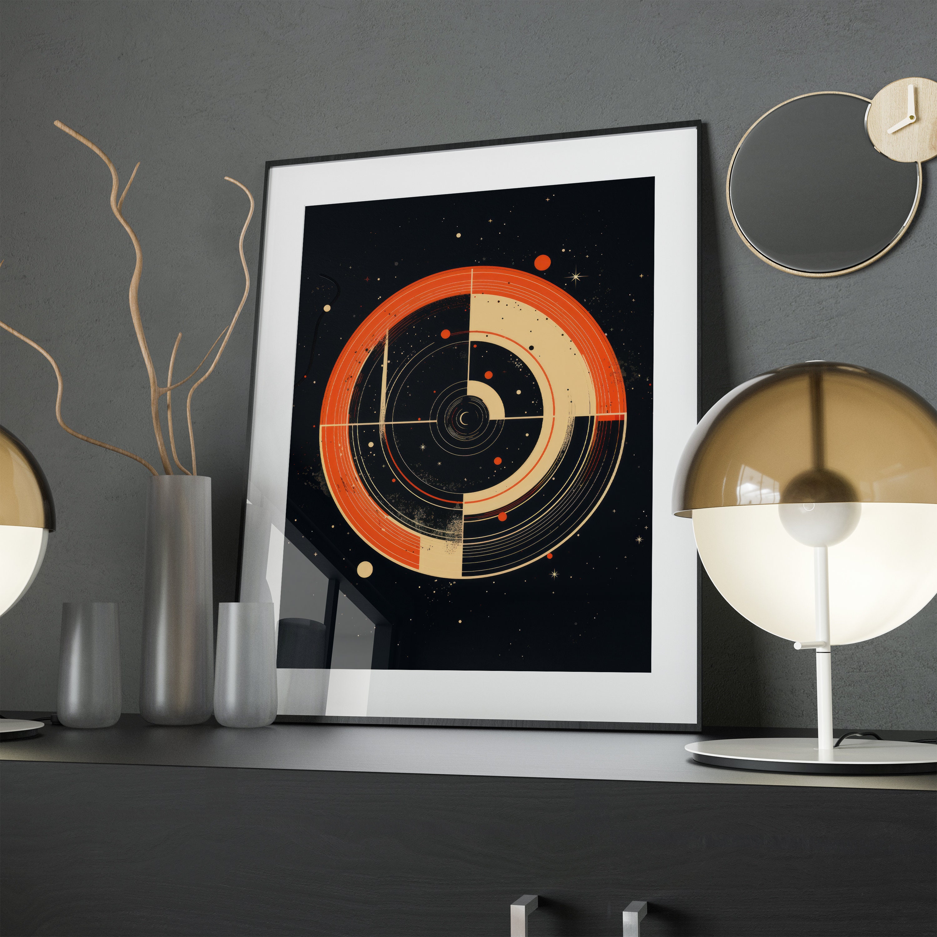 Abstract Solar System Map Print, Instant Download Printable Wall Art ...