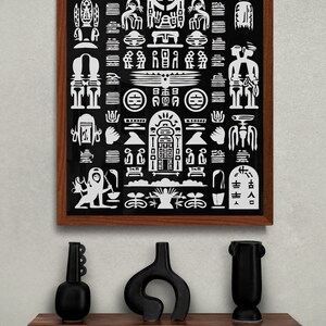 Enigmatic Hieroglyphs Poster Print | Printable Wall Art | Instant ...