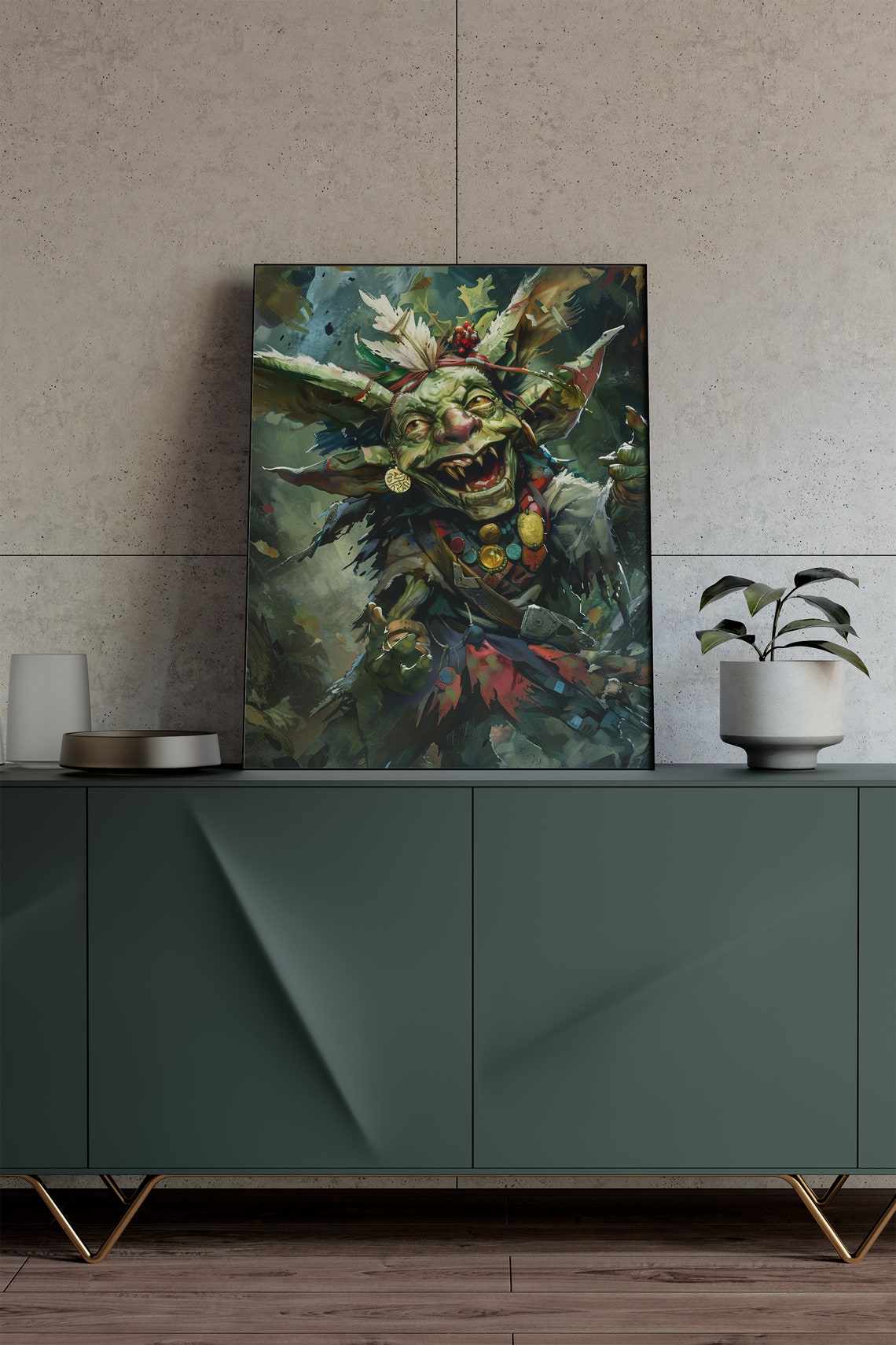 Dark Fantasy Goblin Poster, Printable Wall Art Digital Download ...