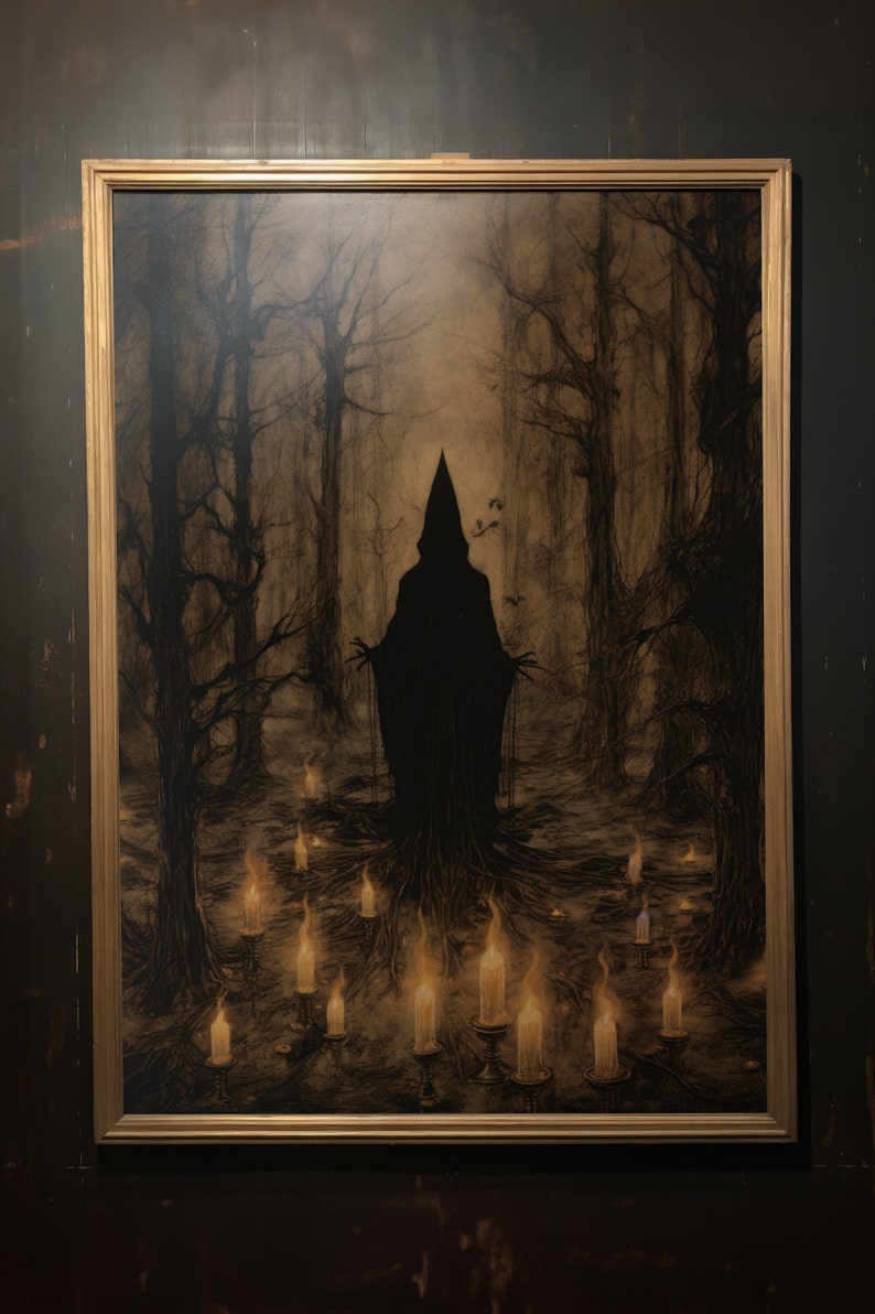 Dark Ritual, Printable Wall Art, Digital Download, Eerie Wiccan Wall ...